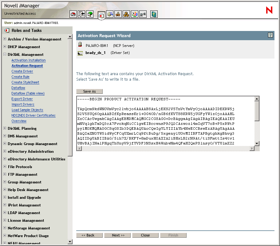 Novell Documentation: DirXML Starter Pack - Generating a Product ...