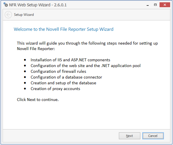 Configuring the Web Application - Novell File Reporter 2.6 Installation Guide