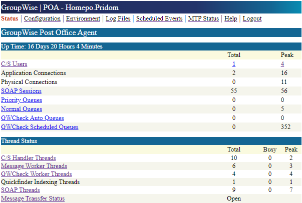 Accessing the POA Console - GroupWise Administration Guide