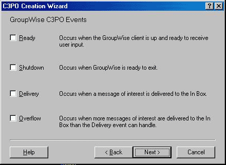 Novell Doc: GroupWise SDK: Custom Third-Party Object (C3PO) - Using Events