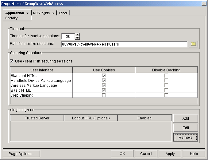 Novell Documentation: GroupWise 6.5 - Configuring the WebAccess Application