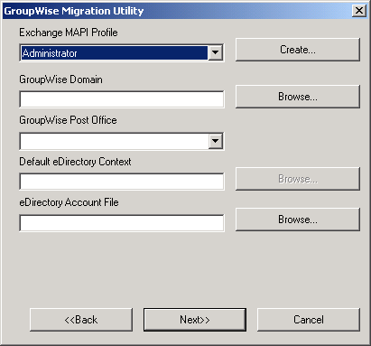 Novell Documentation: GroupWise Gateway - Using the Migration Utility