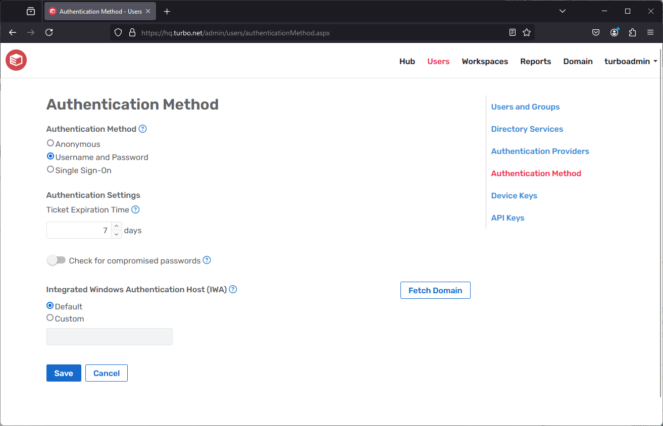 User Settings | Documentation