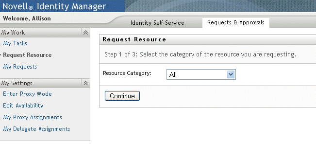 Novell Doc: Identity Manager User Application: Administration Guide - Usage Scenarios