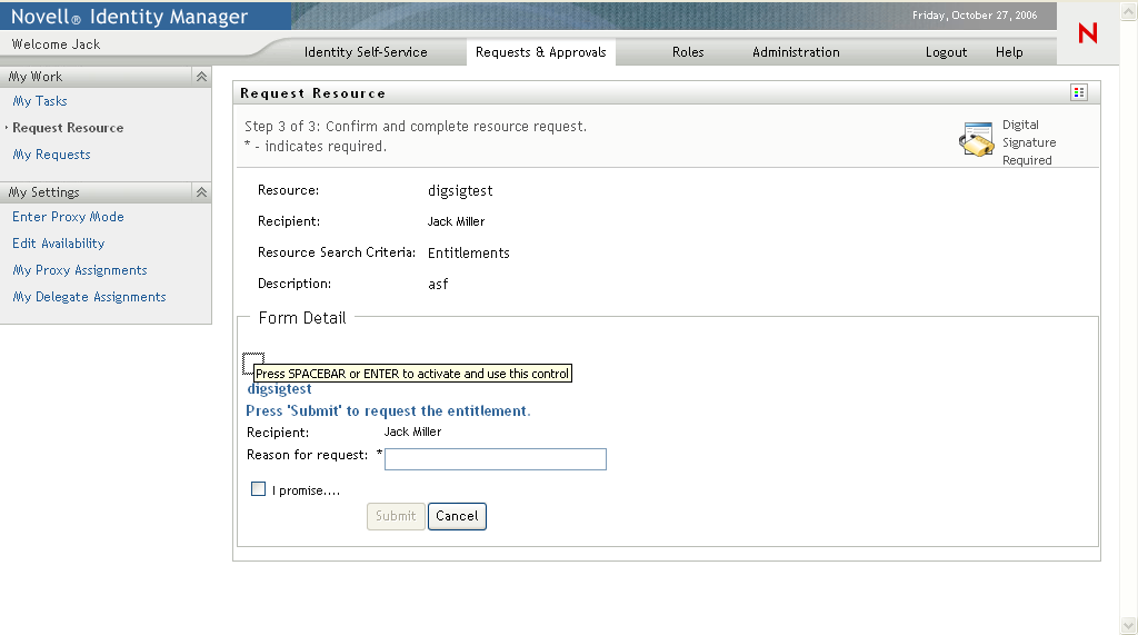 Novell Doc: Identity Manager Roles Based Provisioning Module 3.6.1 User ...
