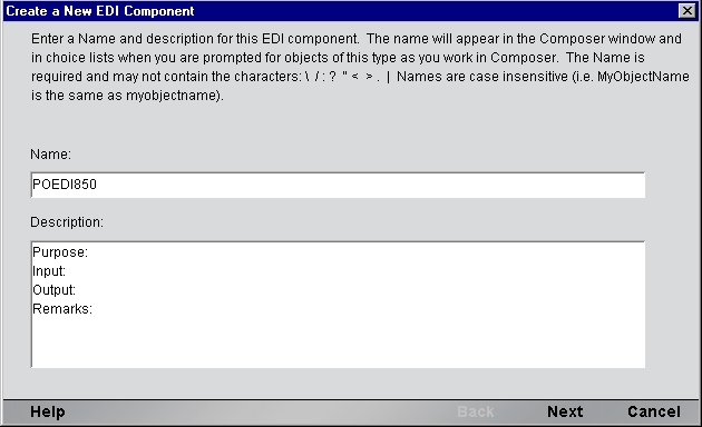 Creating an EDI Component