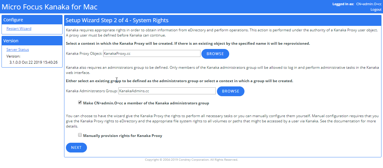 Configuring the Engine - Micro Focus Kanaka for Mac 3.1 Installation ...