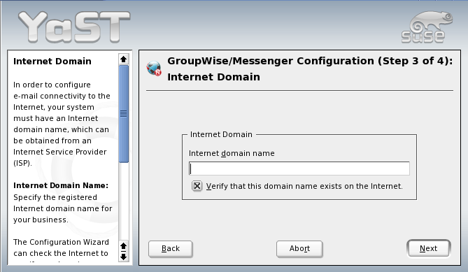 Novell Documentation: Novell Linux Small Business Suite 9 - Setting Up GroupWise E-Mail and ...