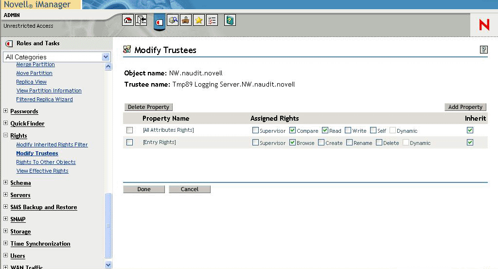Novell Documentation: Novell Audit 2.0 - Configuring the Secure Logging ...