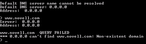Novell Doc: NW 6.5 SP8: Utilities Reference - Nslookup
