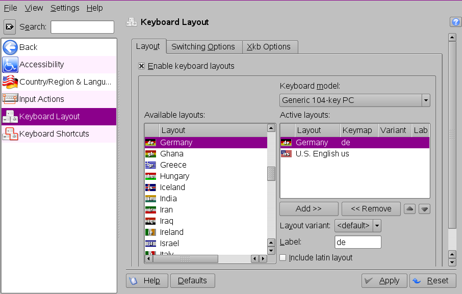 Novell Doc: KDE3 User Guide - Configuring System and Security Aspects