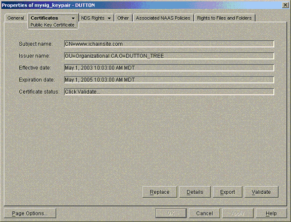 Novell Documentation Saml Extension For Novell Ichain Exporting A Signing Key Pair