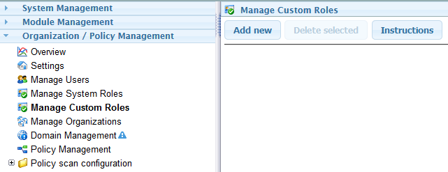 Manage Custom Roles - Micro Focus Secure Messaging Gateway Administrator's Guide