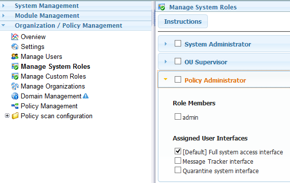 Manage System roles - Micro Focus Secure Messaging Gateway ...