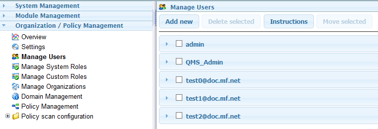 Manage Users - Micro Focus Secure Messaging Gateway Administrator's Guide