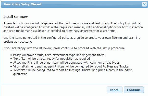 Policy Management - Micro Focus Secure Messaging Gateway Administrator's Guide