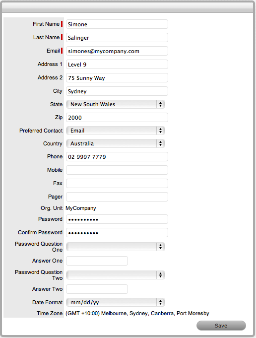 Updating User Profile