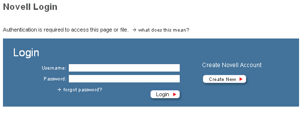 Novell Doc: Центр по работе с клиентами Novell - Управление учетной записью
