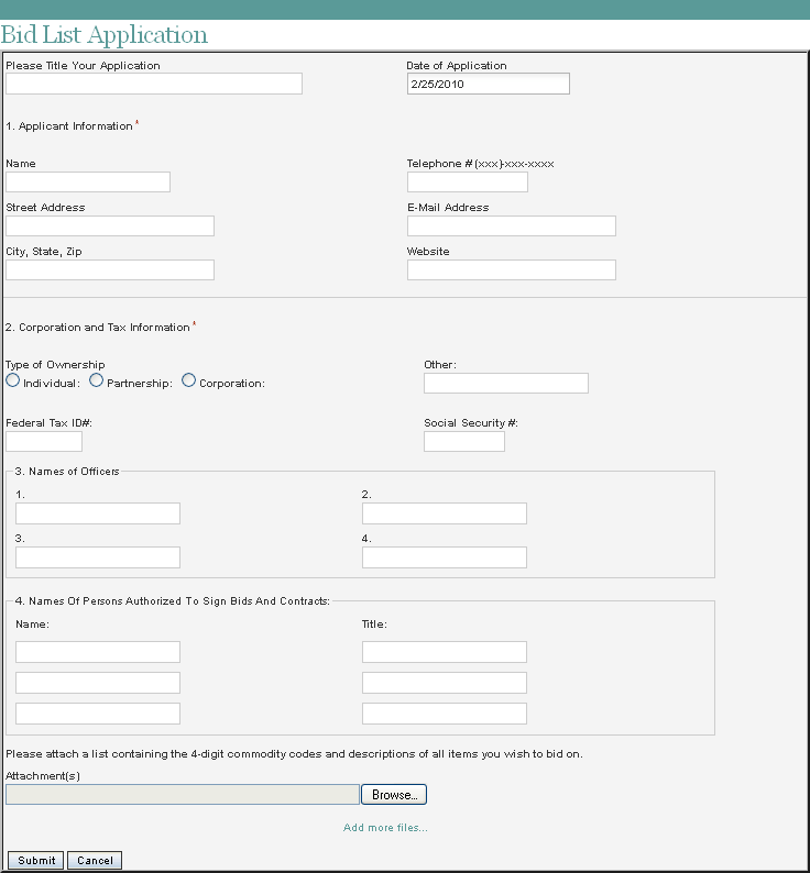 Bid List Application | Novell User communitites