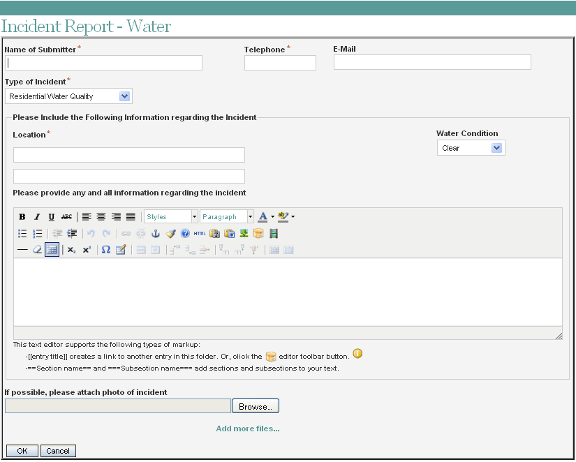 Incident Report - Water | Novell User communitites